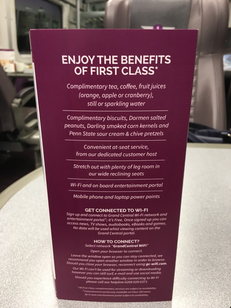 First Class is Grand (on Grand Central Trains) – Mister Airmiles